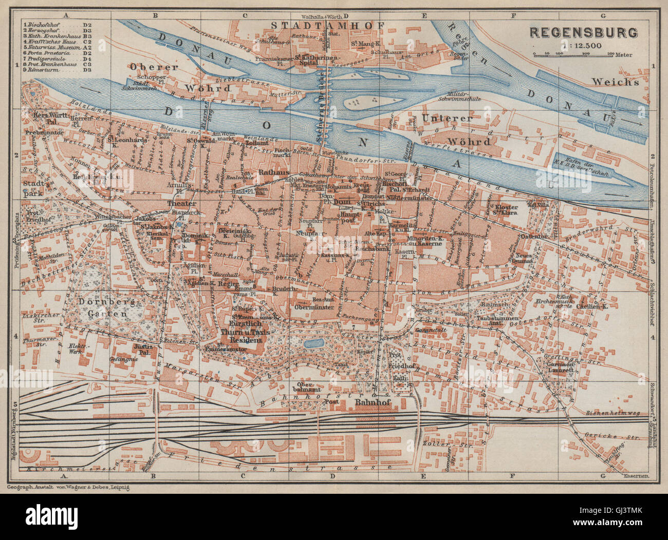 Regensburg map immagini e fotografie stock ad alta risoluzione - Alamy