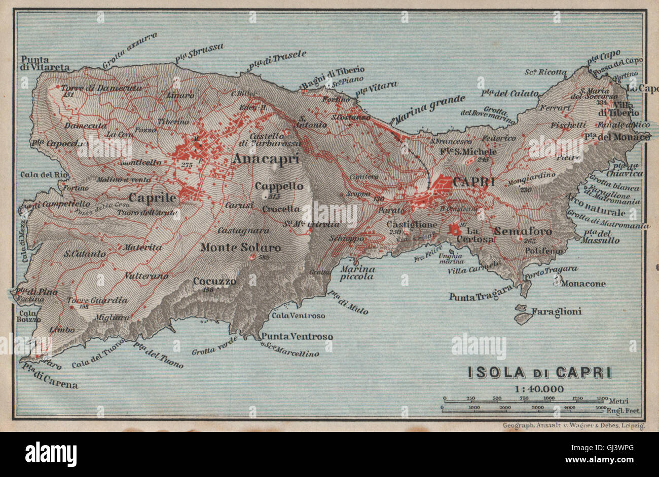 Mappa antica di capri immagini e fotografie stock ad alta risoluzione ...