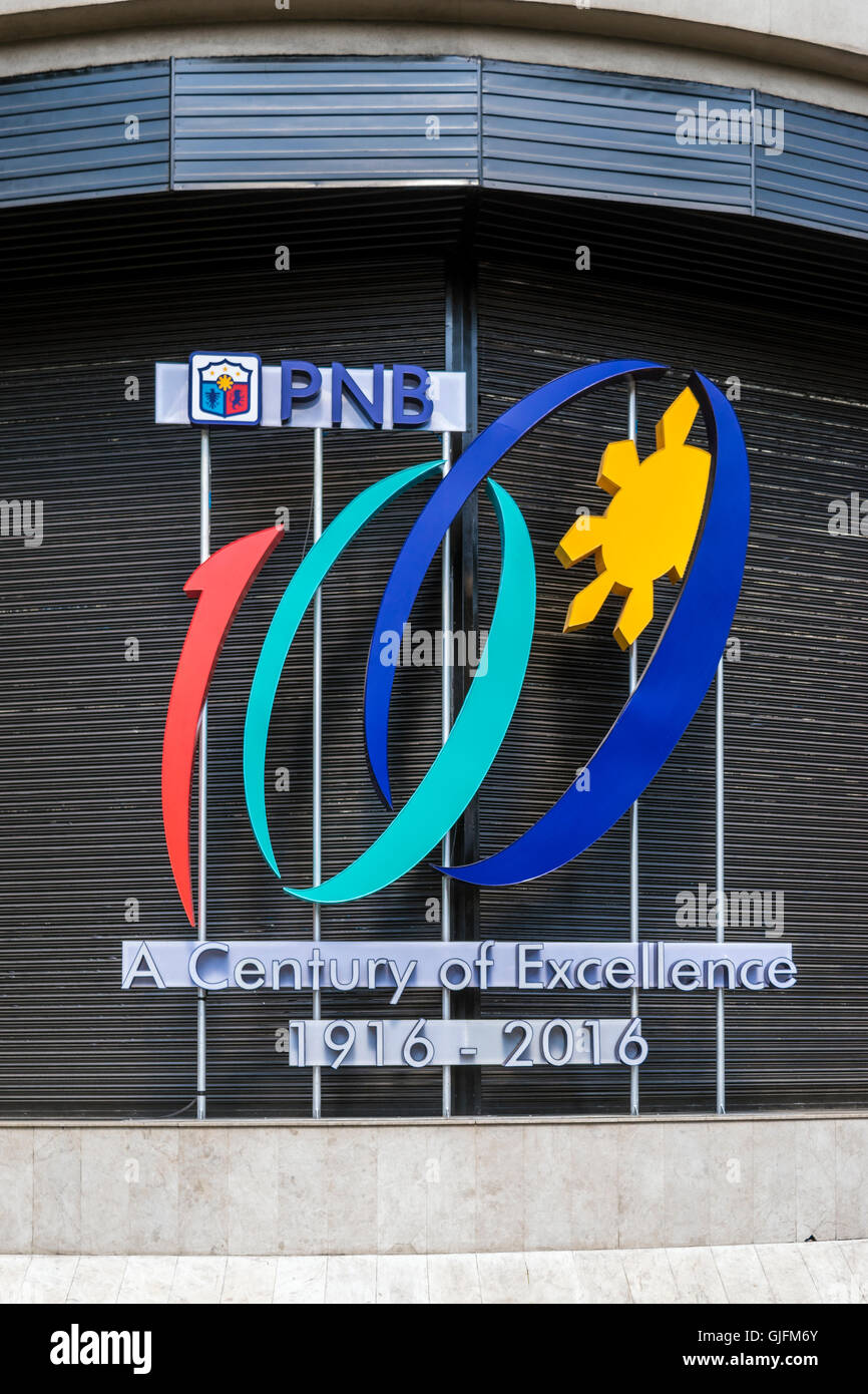Philippine National Bank Logo del Centenario, Manila, Filippine Foto ...