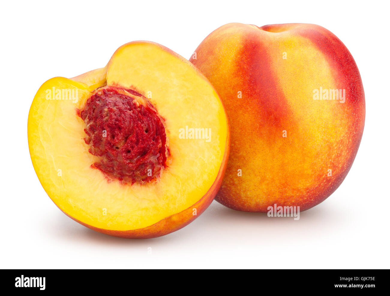 Fette di pesche fresche biologiche immagini e fotografie stock ad alta ...