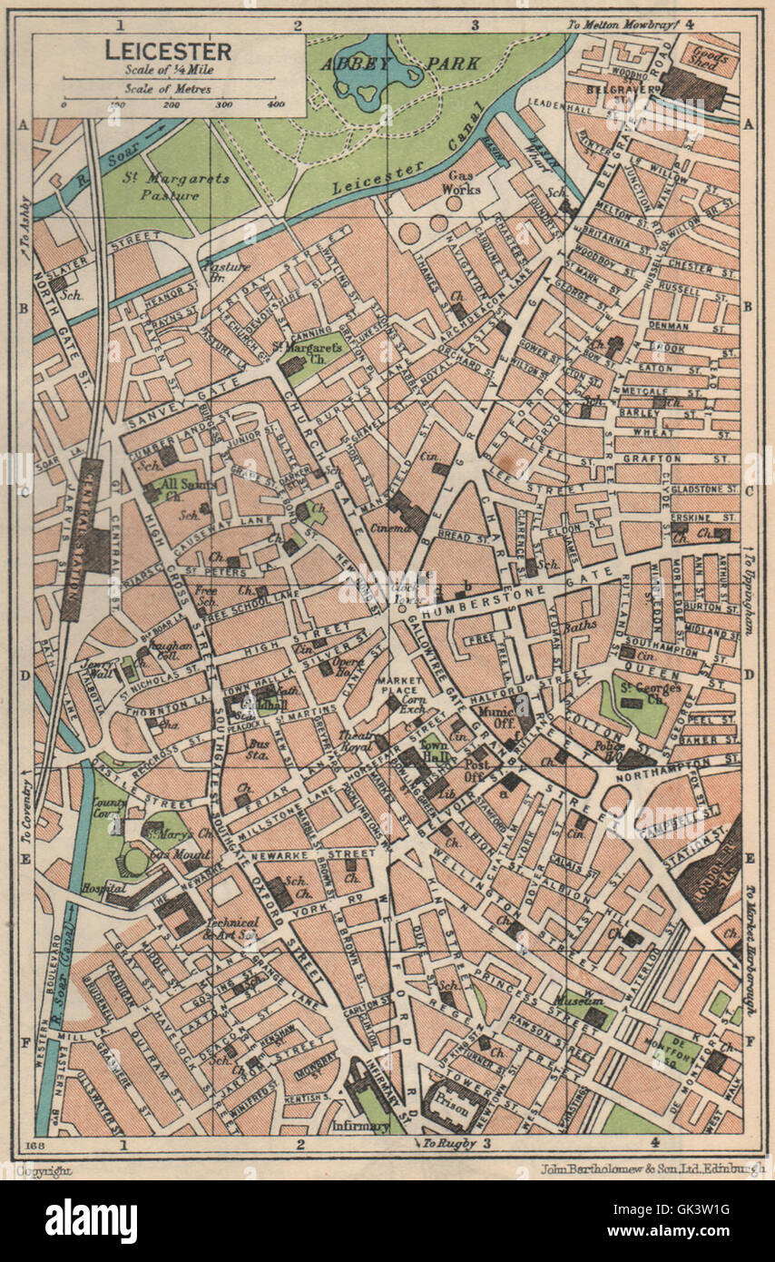 Map of leicester, england immagini e fotografie stock ad alta ...