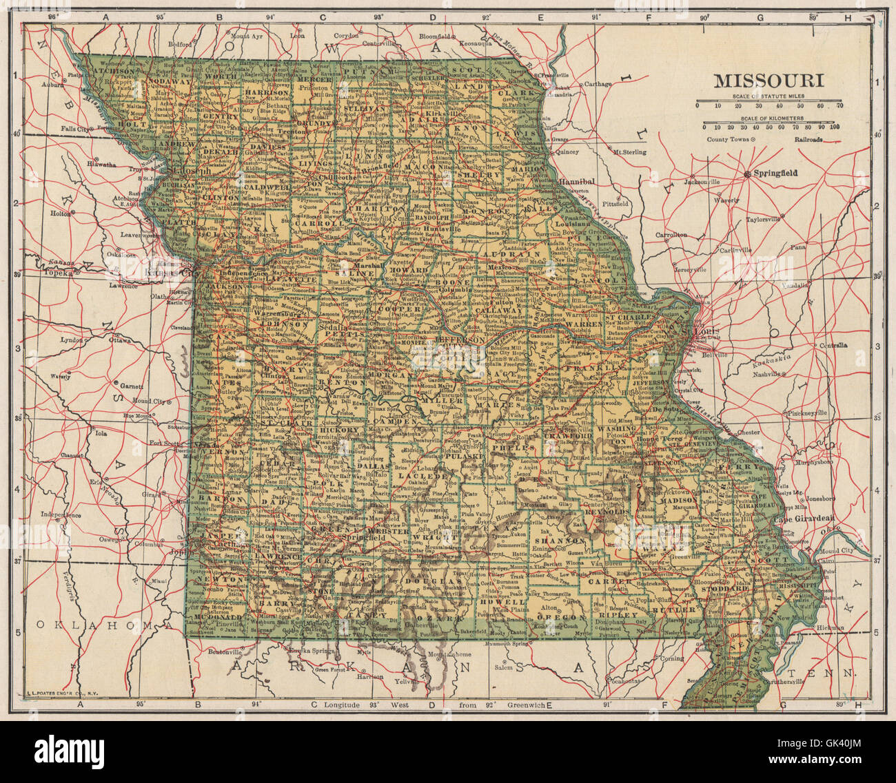 Mappa di washington, missouri immagini e fotografie stock ad alta ...