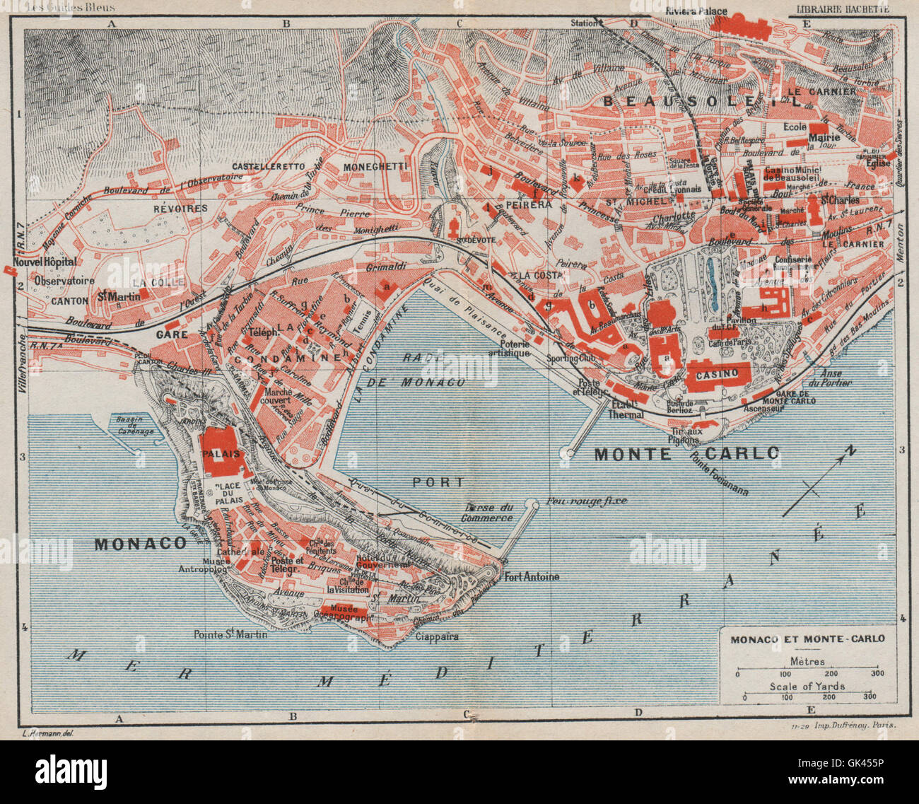 Map of monaco immagini e fotografie stock ad alta risoluzione - Alamy