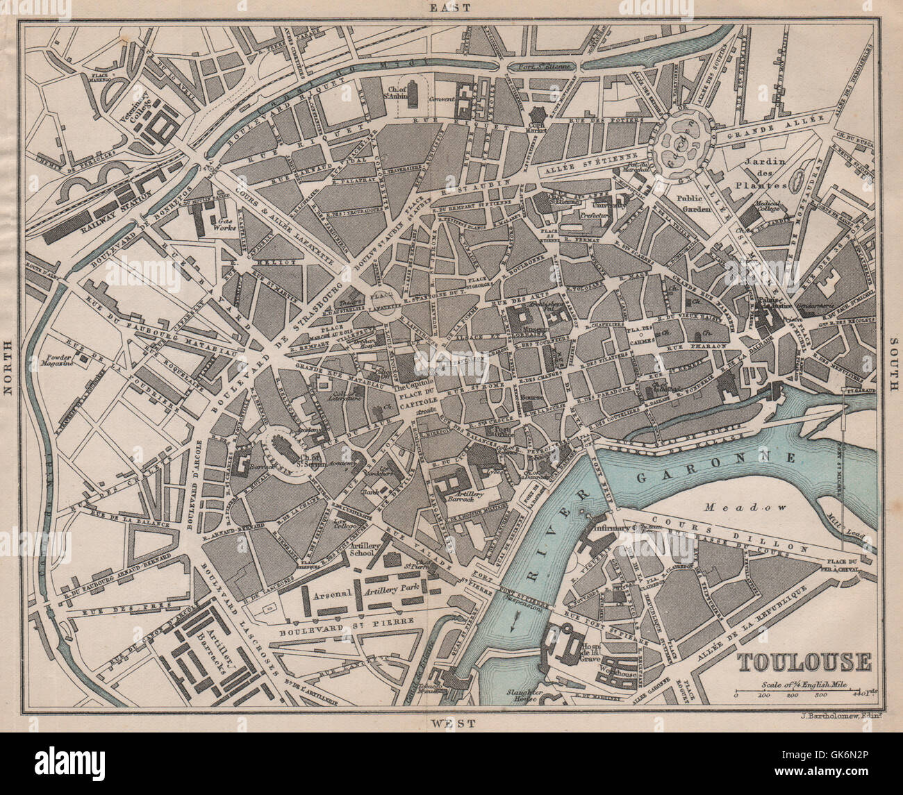 Toulouse city map immagini e fotografie stock ad alta risoluzione - Alamy