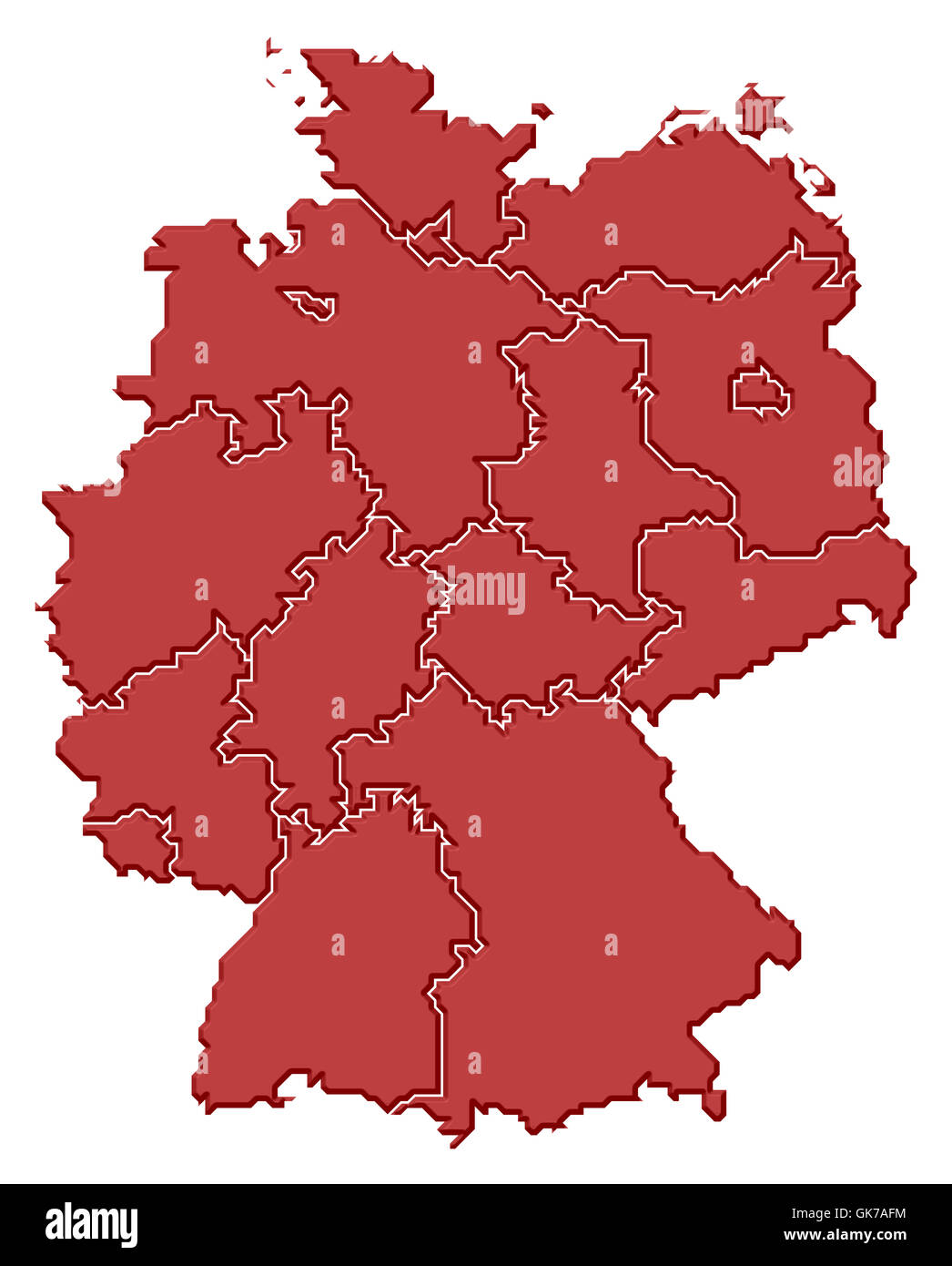 Mappa politica della germania immagini e fotografie stock ad alta ...