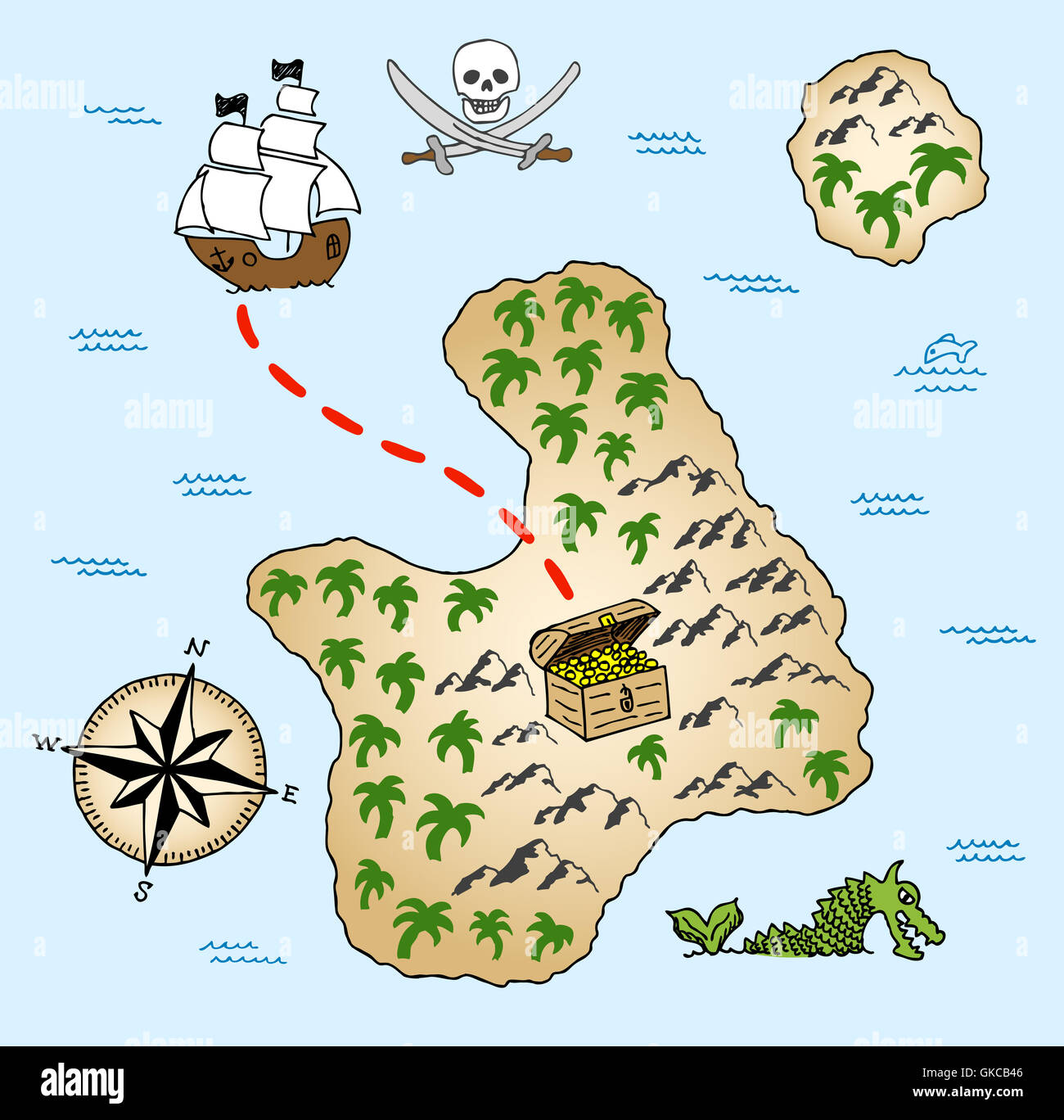 Mappa del tesoro immagini e fotografie stock ad alta risoluzione - Alamy