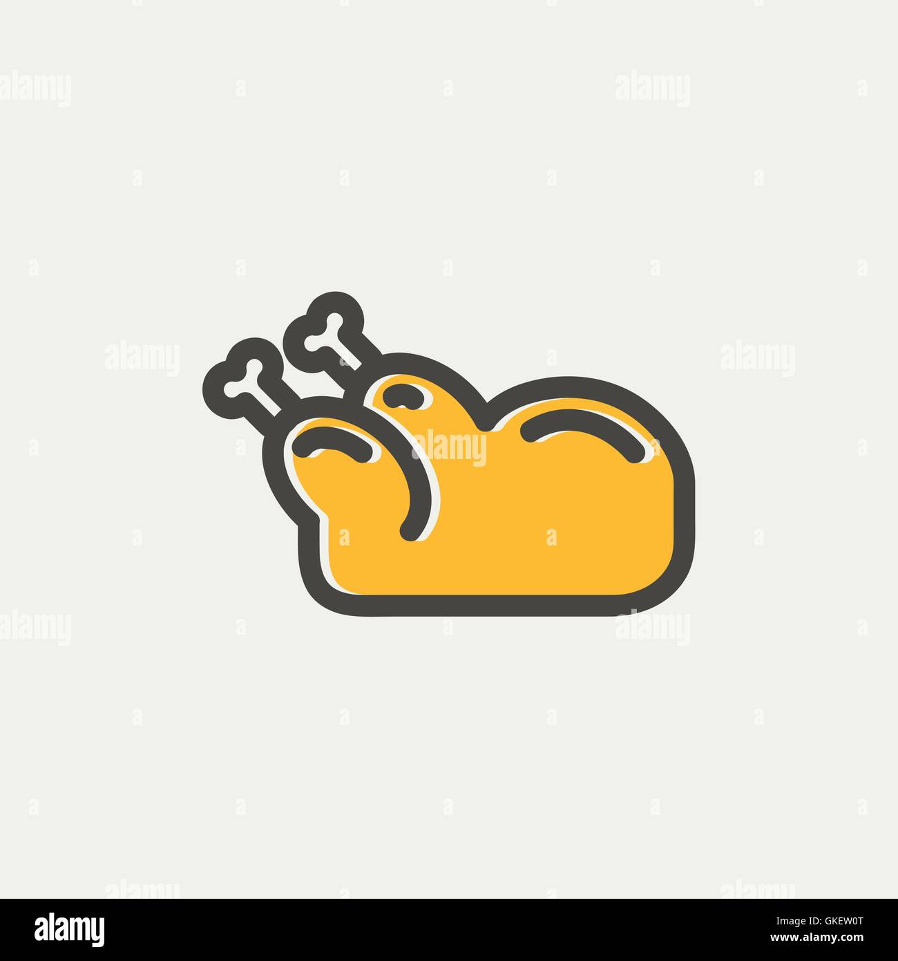 Pasto di pollo sano Immagini Vettoriali Stock - Alamy