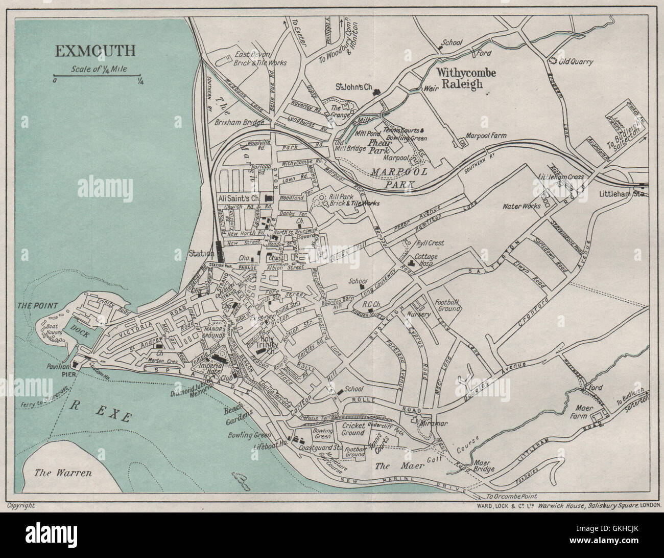 Mappa di exmouth immagini e fotografie stock ad alta risoluzione - Alamy