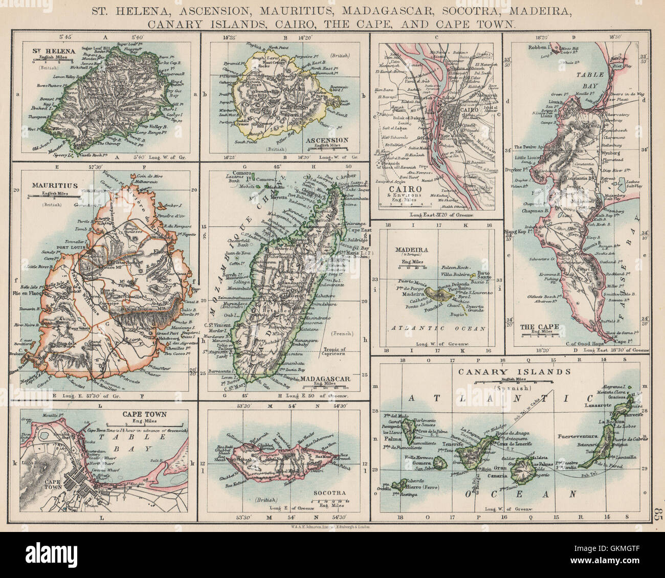 Vecchia mappa delle isole canarie immagini e fotografie stock ad alta risoluzione - Alamy