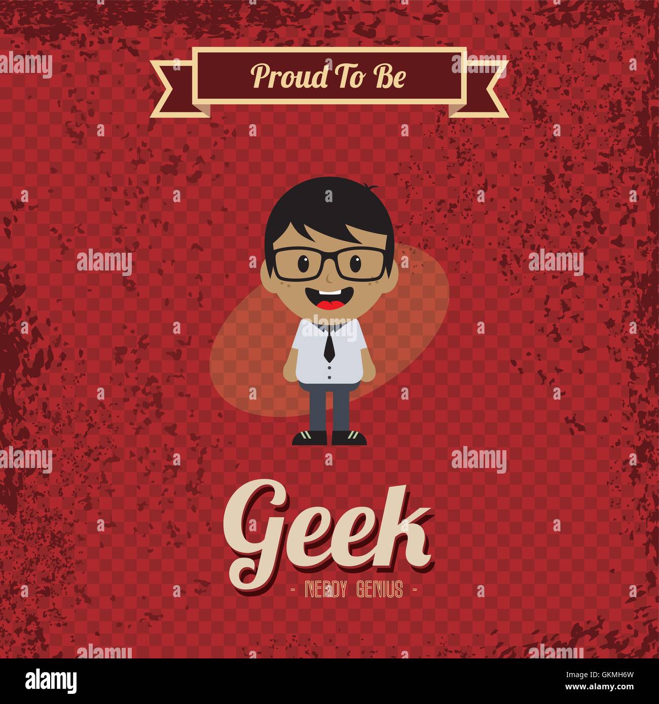 Geek cartoon nerd character immagini e fotografie stock ad alta ...