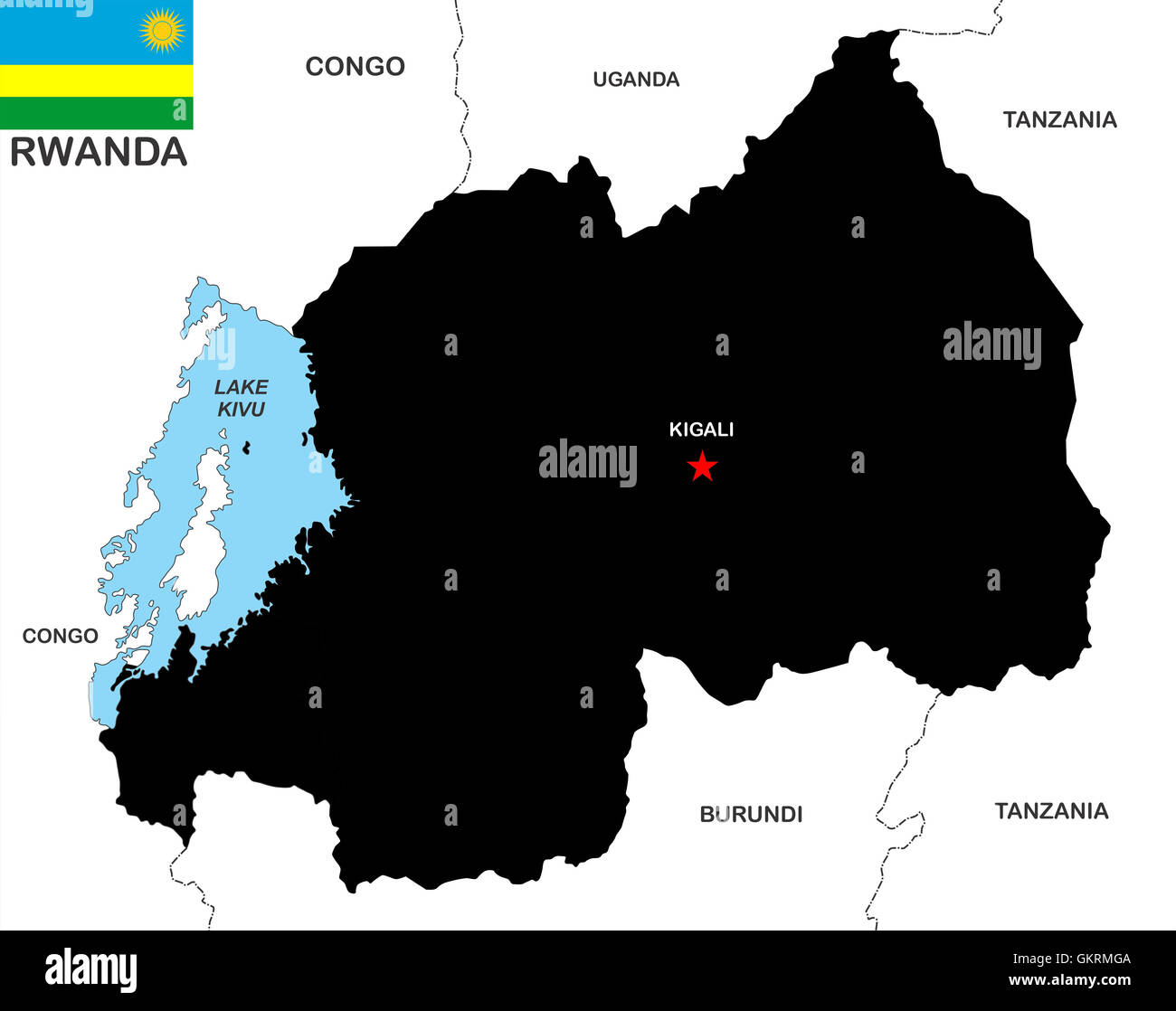 Mappa rwanda immagini e fotografie stock ad alta risoluzione - Alamy