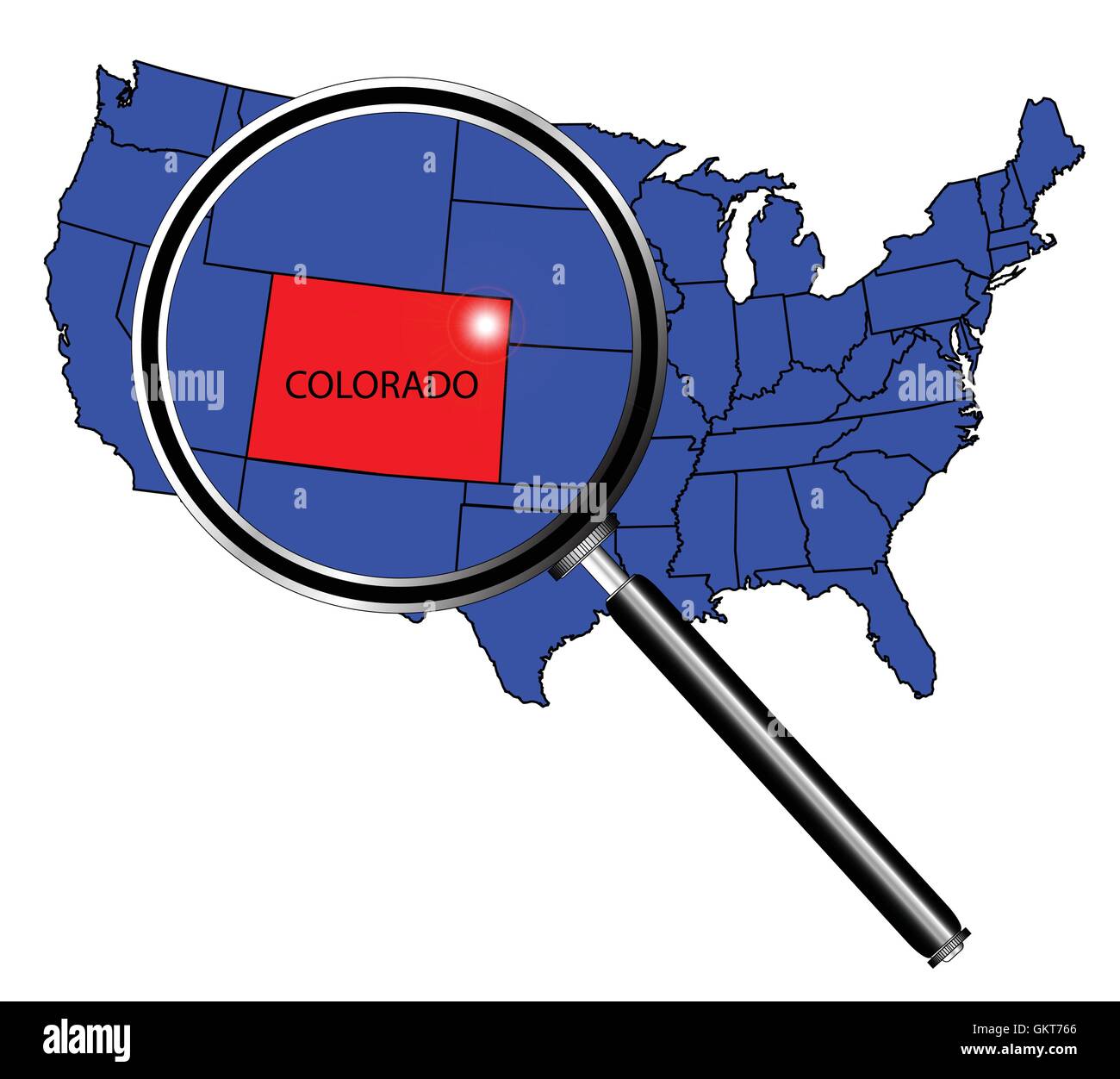 Mappa dello stato colorado immagini e fotografie stock ad alta ...