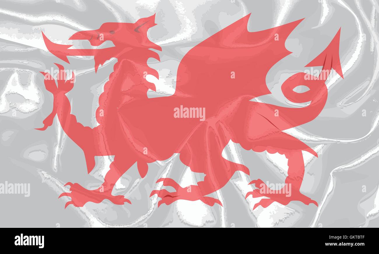 Welsh dragon illustration Immagini Vettoriali Stock - Alamy