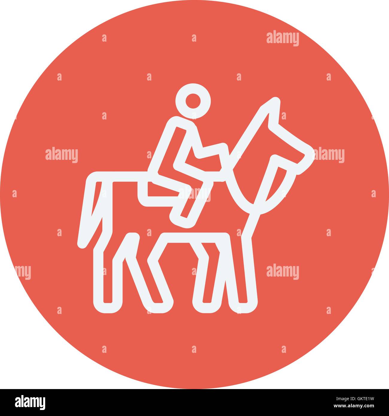 Dorso di cavallo e cavaliere Immagini Vettoriali Stock - Alamy