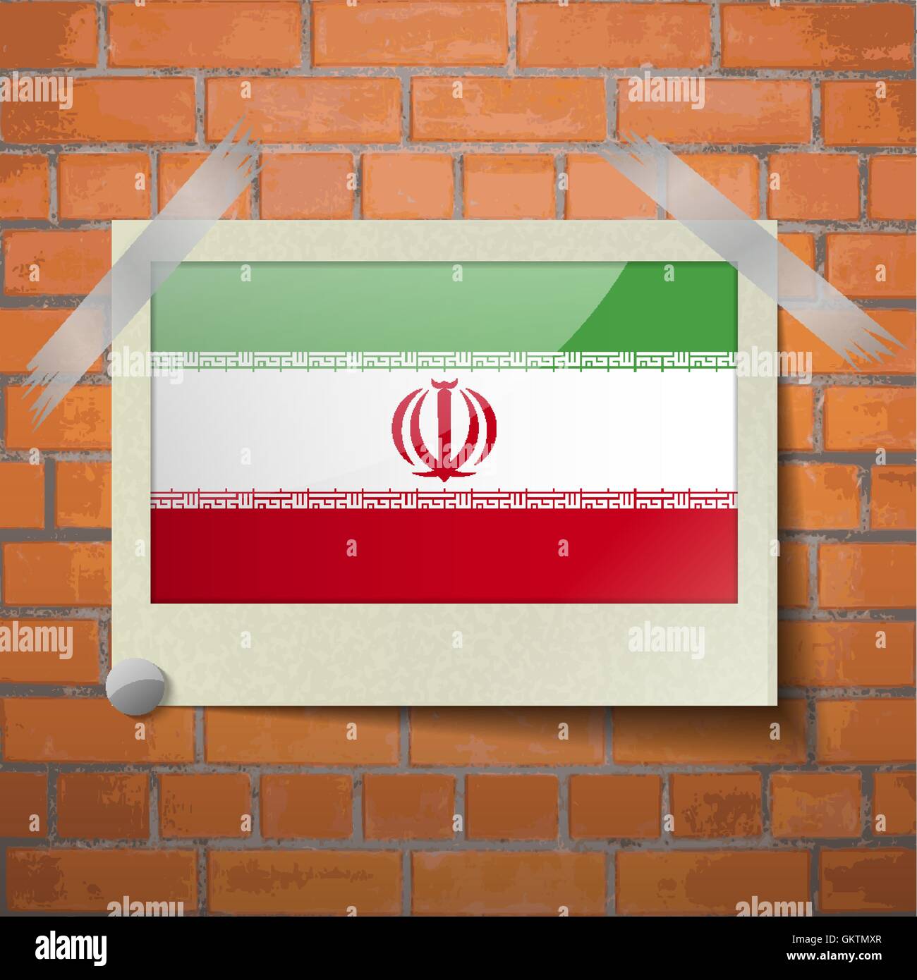 Bandiere iraniane Immagini Vettoriali Stock - Alamy