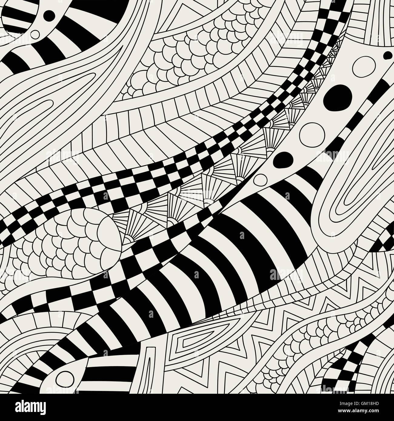 Zentangle fiore Immagini Vettoriali Stock - Alamy