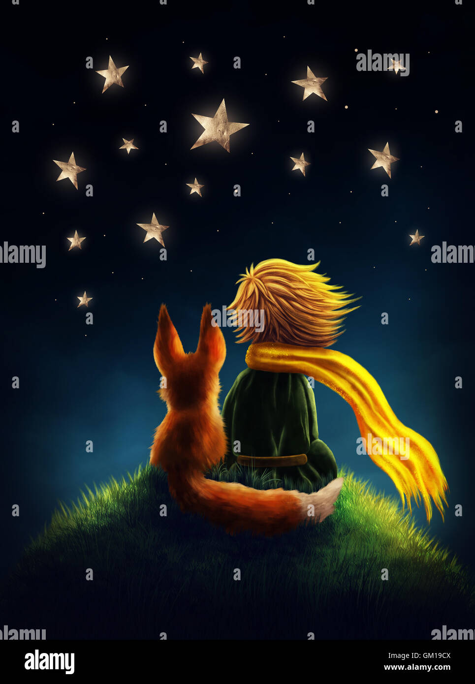 Piccolo Principe e della volpe Foto stock - Alamy Piccolo Principe e della volpe Foto stock - Alamy