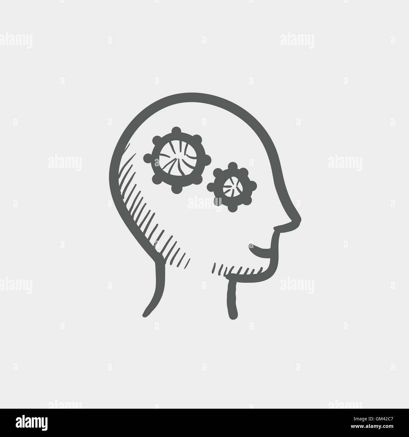 Sagoma della testa umana Immagini Vettoriali Stock - Alamy