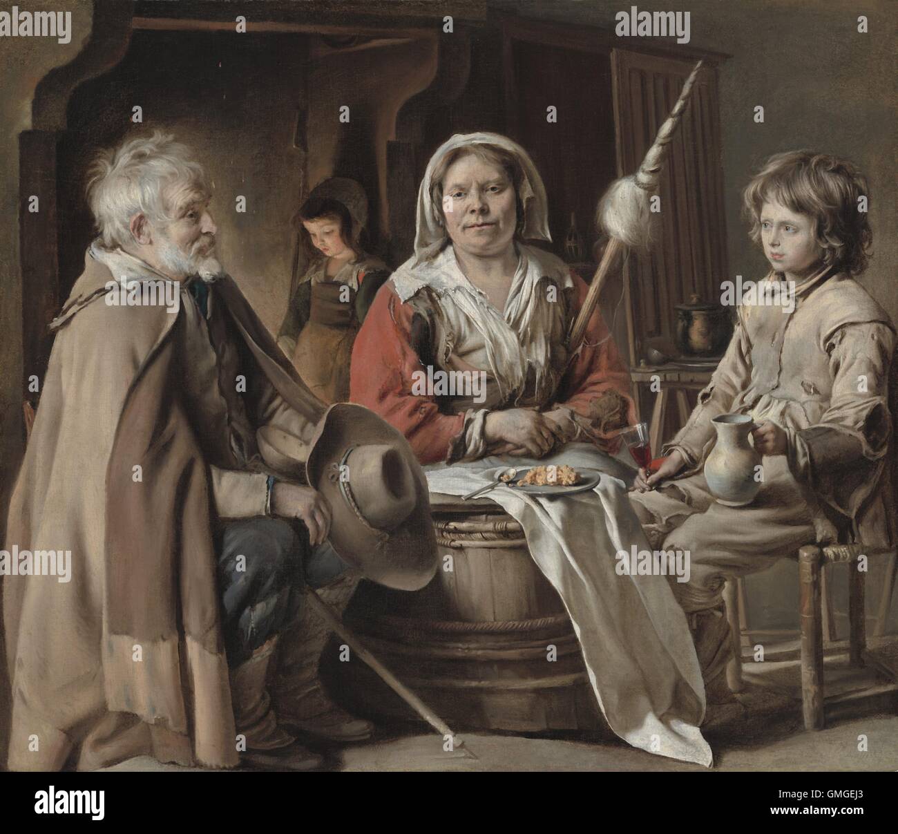 Contadino interno, da Louis Le Nain, 1645, la pittura francese, olio su ...