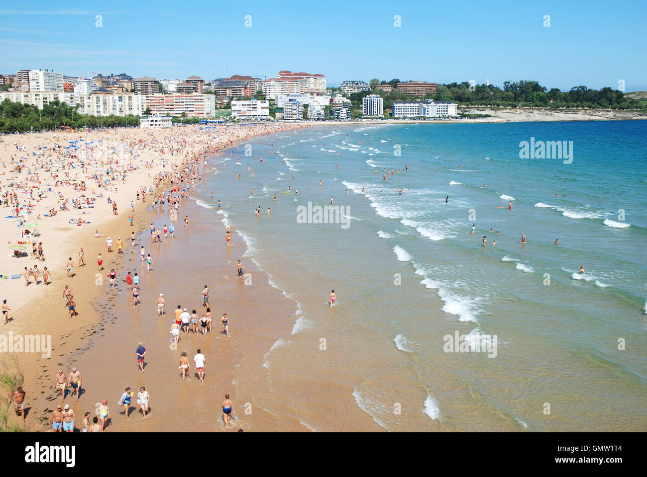 Seconda Spiaggia. El Sardinero, Santander, Spagna Foto stock - Alamy