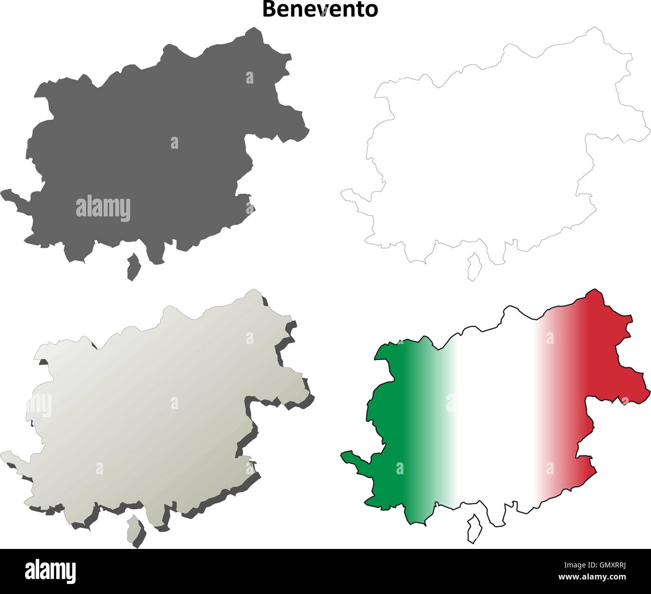 Mappa di benevento Immagini Vettoriali Stock - Alamy