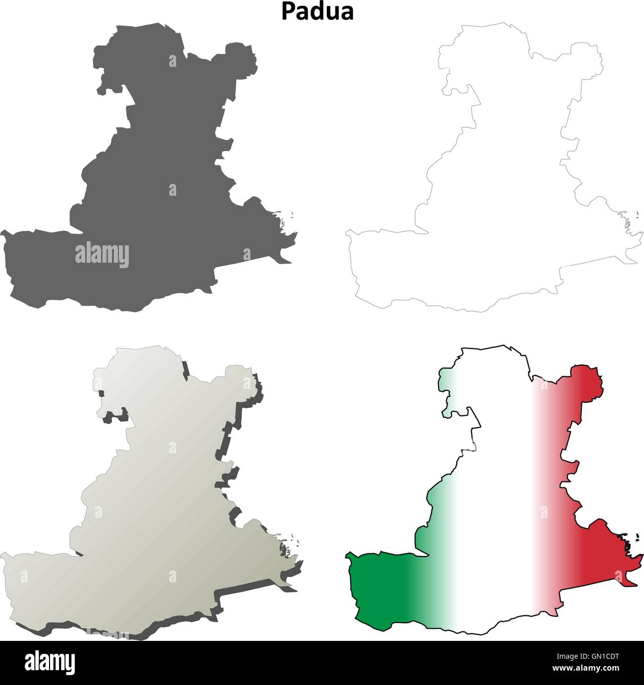 Mappa della provincia di padova immagini e fotografie stock ad alta ...