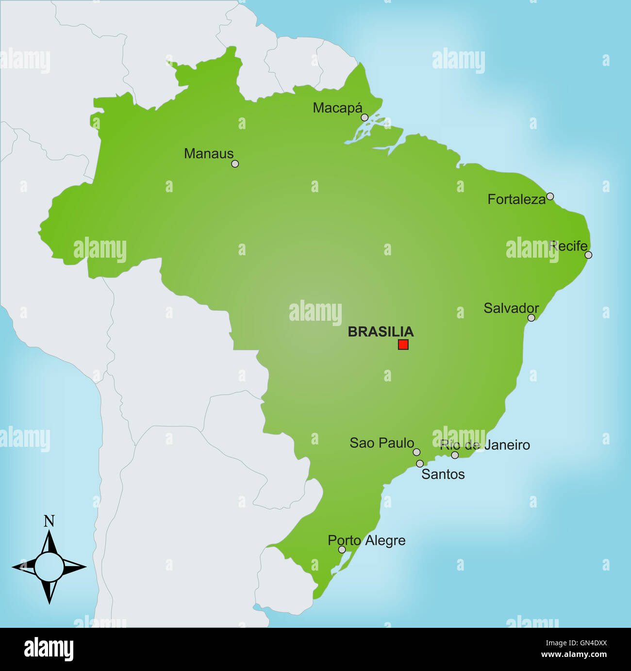 Mappa del brasile brasilia immagini e fotografie stock ad alta ...