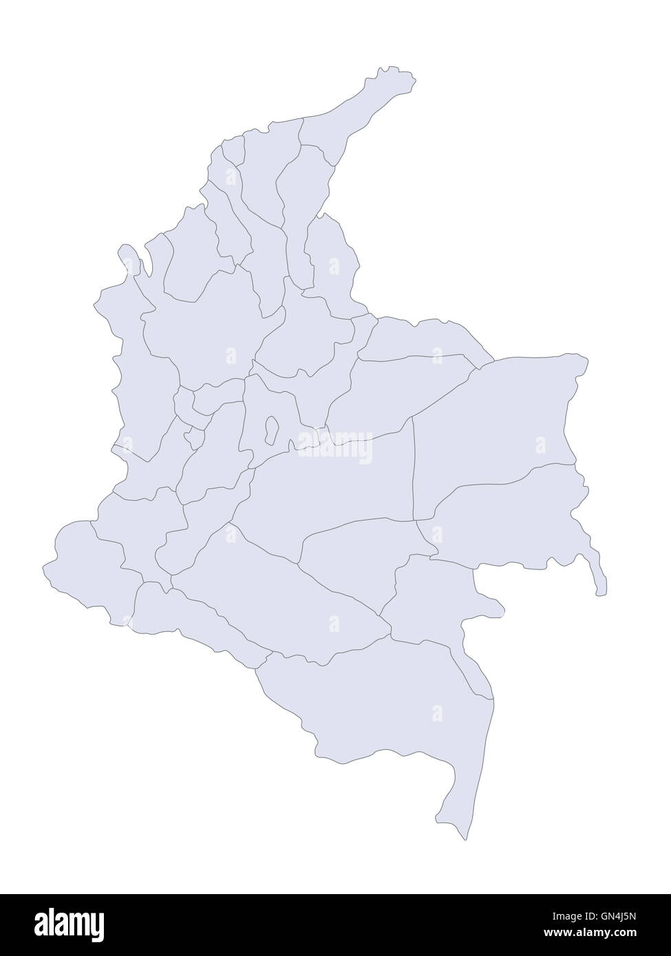 Mapa de las regiones de colombia immagini e fotografie stock ad alta ...
