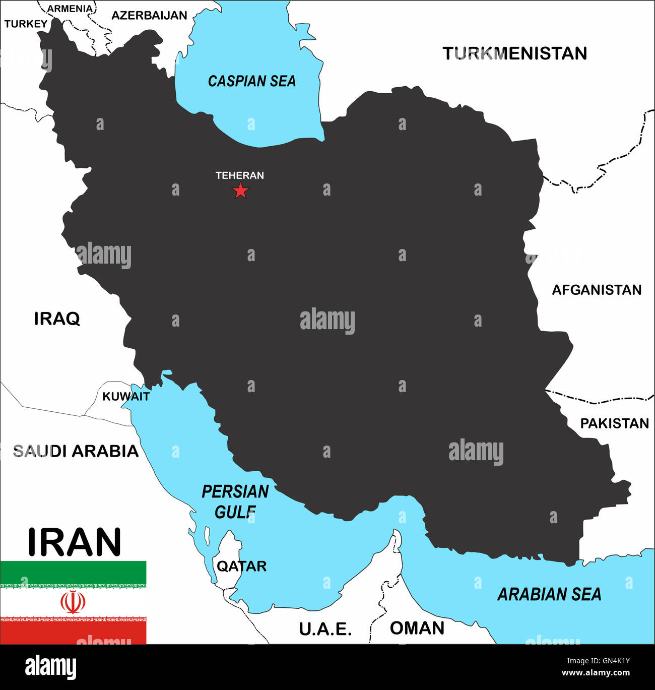 Mappa iran immagini e fotografie stock ad alta risoluzione - Alamy