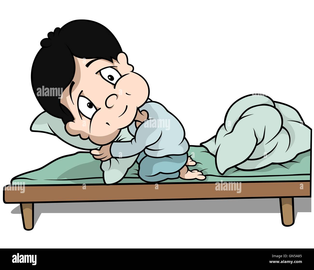 Bambino a letto Immagini Vettoriali Stock - Alamy