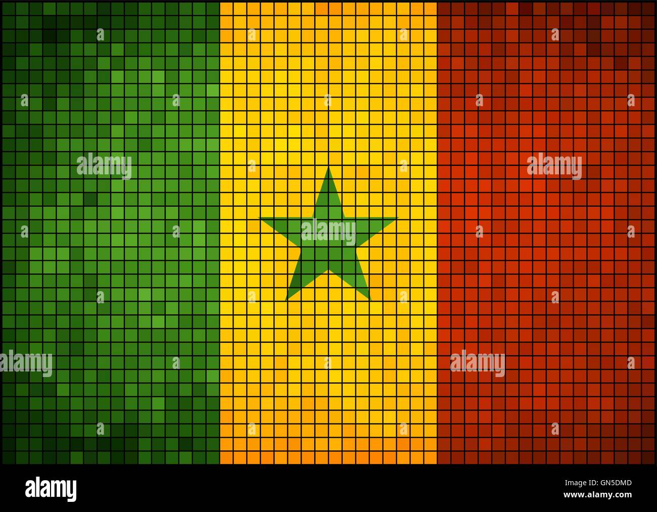 Bandiera del senegal Immagini Vettoriali Stock - Alamy