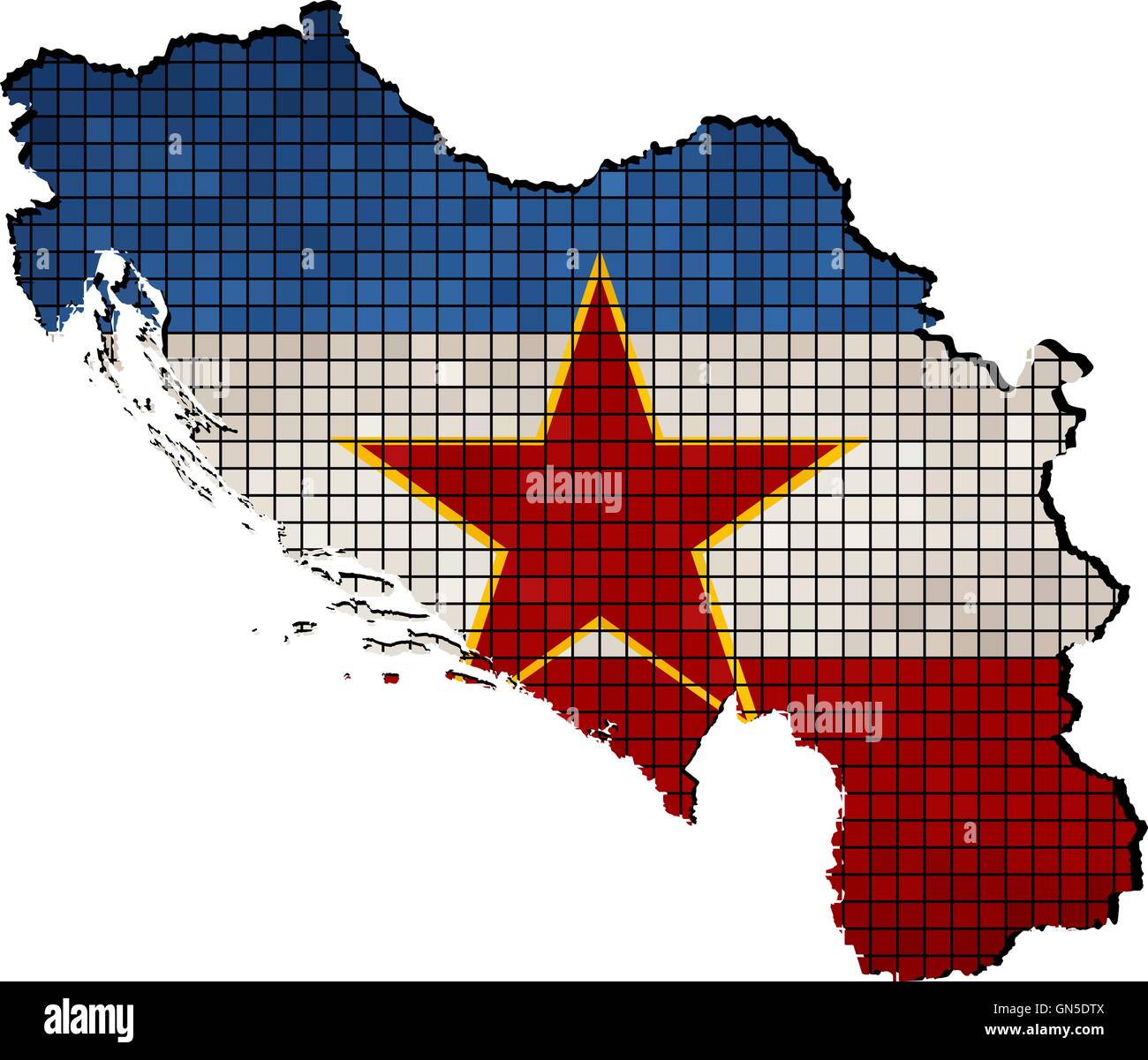 Yugoslavia map immagini e fotografie stock ad alta risoluzione - Alamy