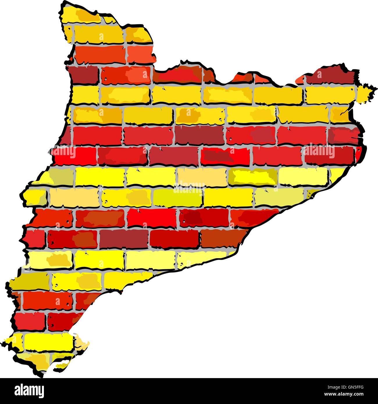 Catalonia map Immagini Vettoriali Stock - Alamy