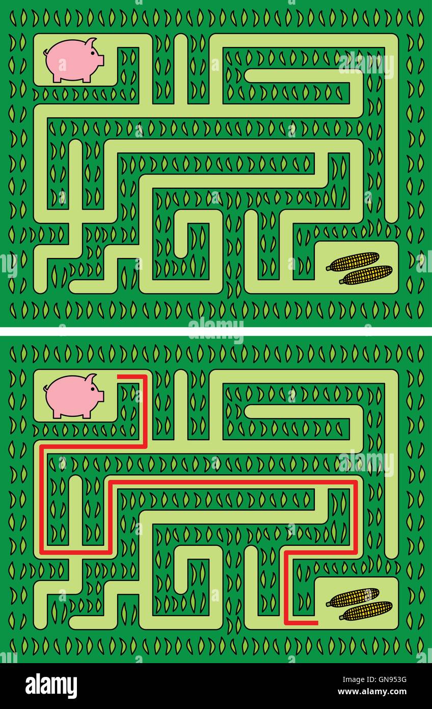 Puzzle Game Labirinto Facile Immagini e Fotos Stock - Alamy