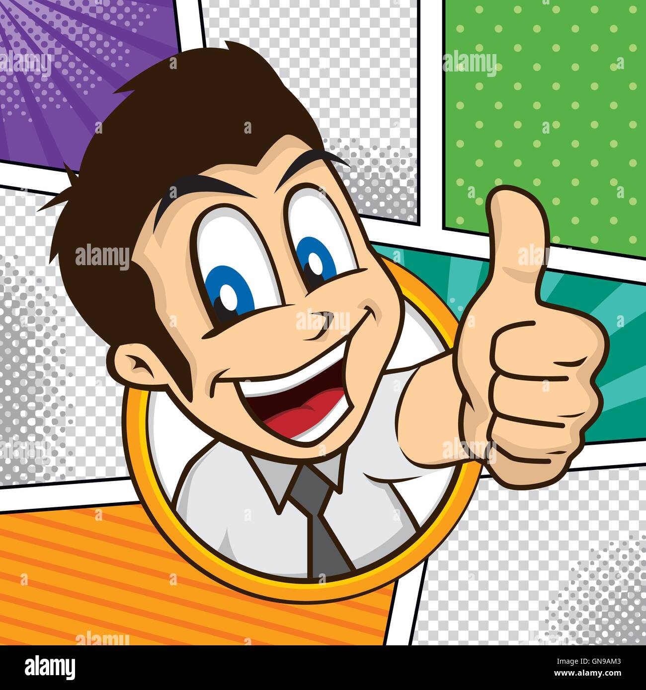 Happy smiling cartoon guy blonde immagini e fotografie stock ad alta ...