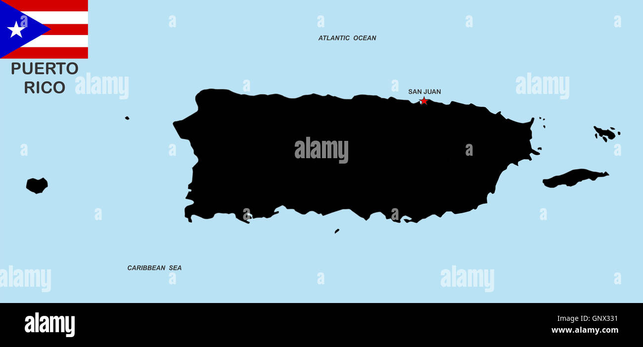 Portorico map immagini e fotografie stock ad alta risoluzione - Alamy