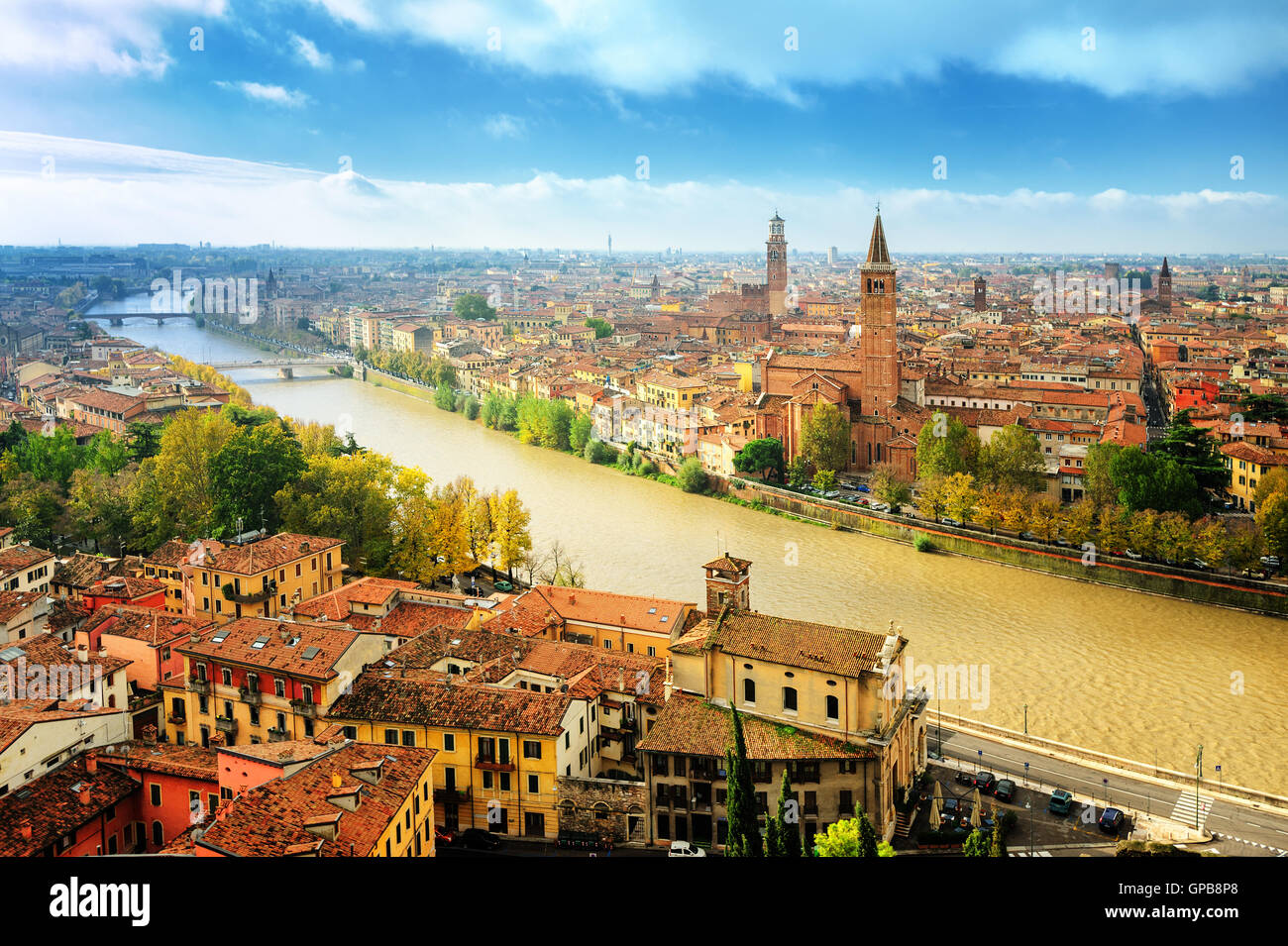 Panorama verona adige fiume immagini e fotografie stock ad alta ...