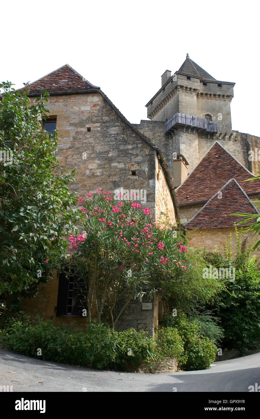 Il castello medievale di Castelnaud molto turistica dalla guerra di ...