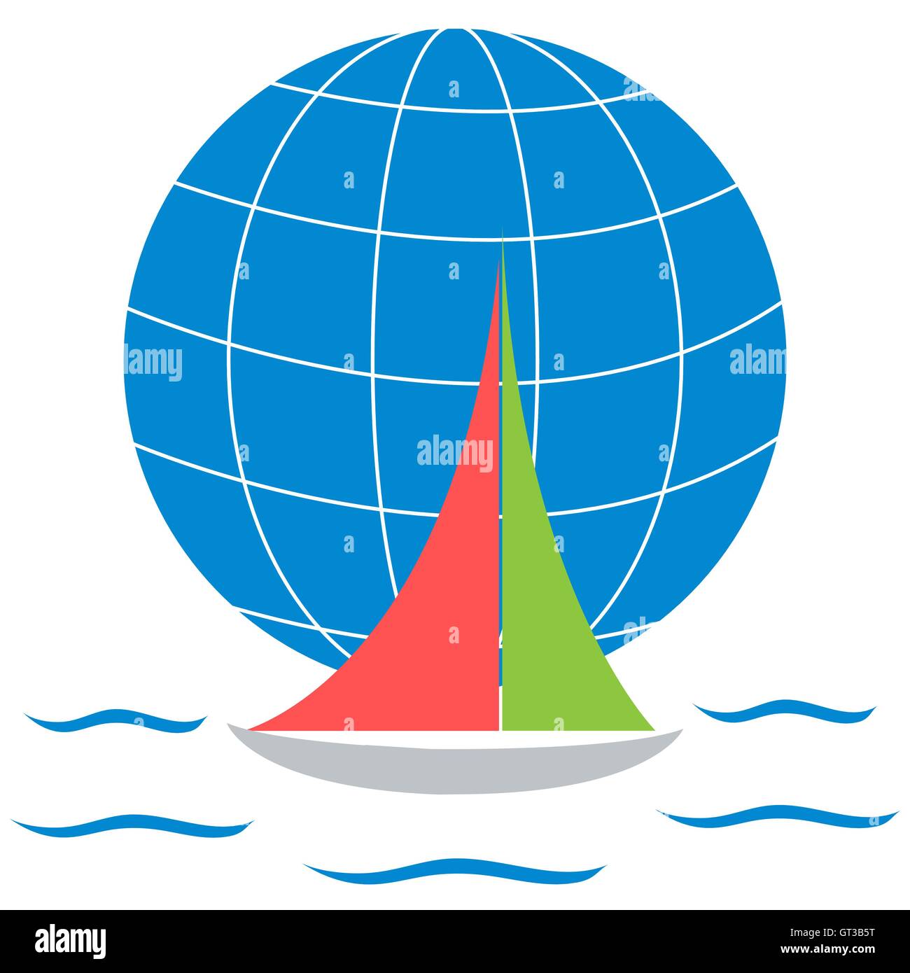 Logo onde mare stilizzata Immagini Vettoriali Stock - Alamy