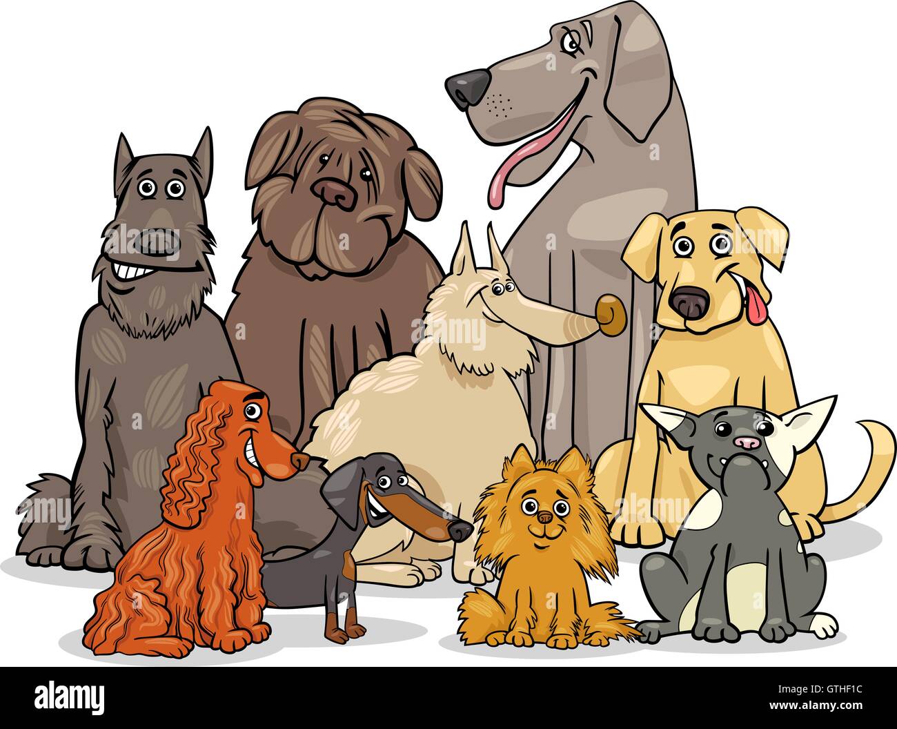 Schnauzer dog cartoon illustration Immagini Vettoriali Stock - Alamy