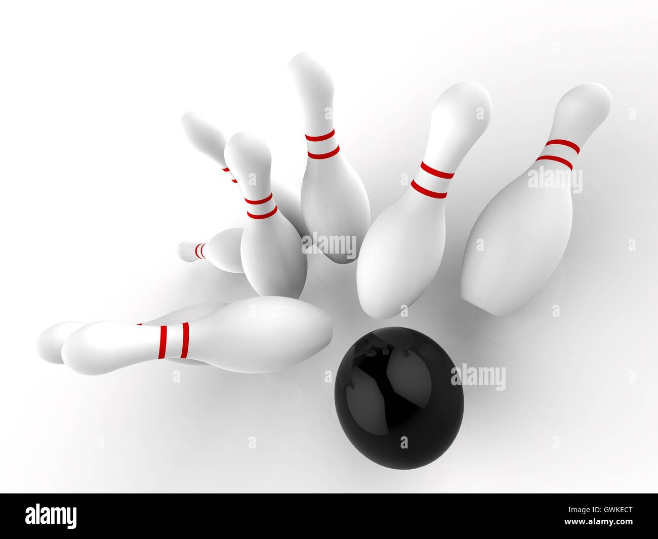Bowling pins strike immagini e fotografie stock ad alta risoluzione - Alamy