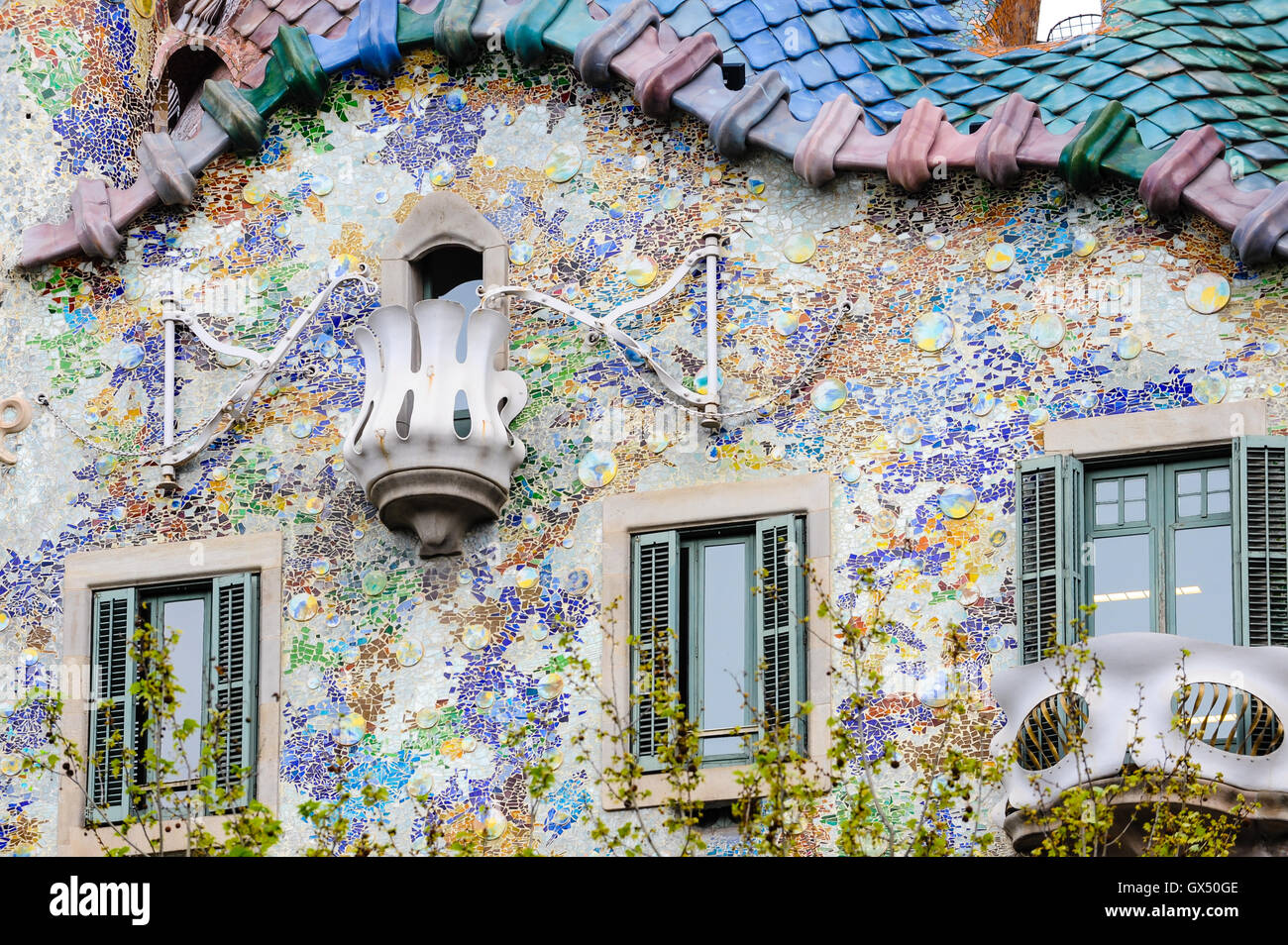 Spagna, Barcellona. Casa Batlló è uno di Antoni Gaudí i capolavori del ...