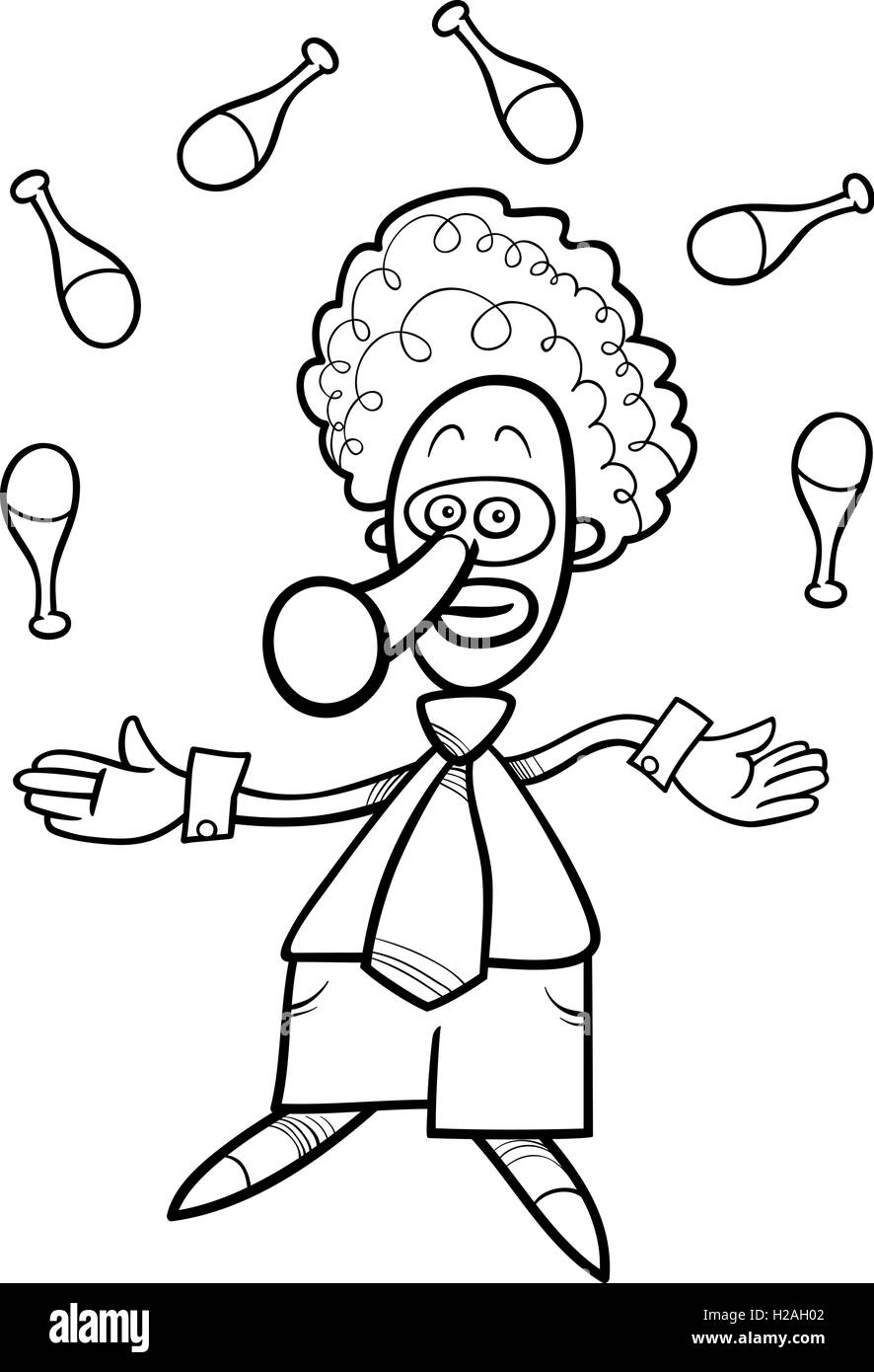 Clown cartoon coloring page immagini e fotografie stock ad alta ...