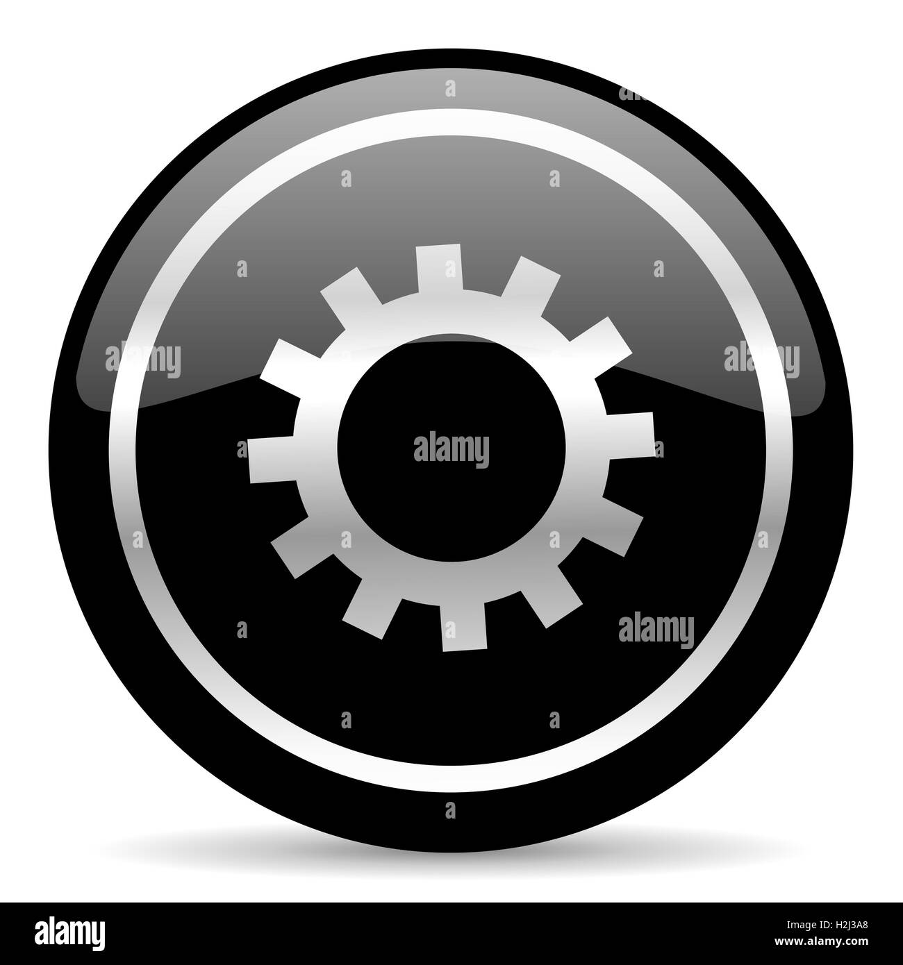 Disegno dell'icona del cerchio dell'ingranaggio Foto e Immagini Stock ...