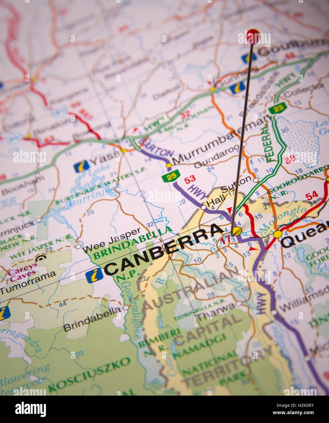 Mappa stradale di canberra immagini e fotografie stock ad alta ...