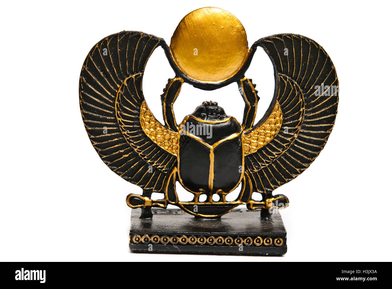 Antico scarabeo egizio o Khepri statua alata - replica di decorazione ...