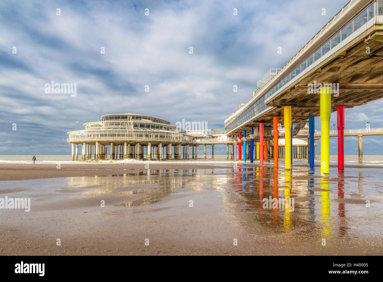 La spiaggia e il molo di Scheveningen, Den Haag (L'Aia), l'Aia ...