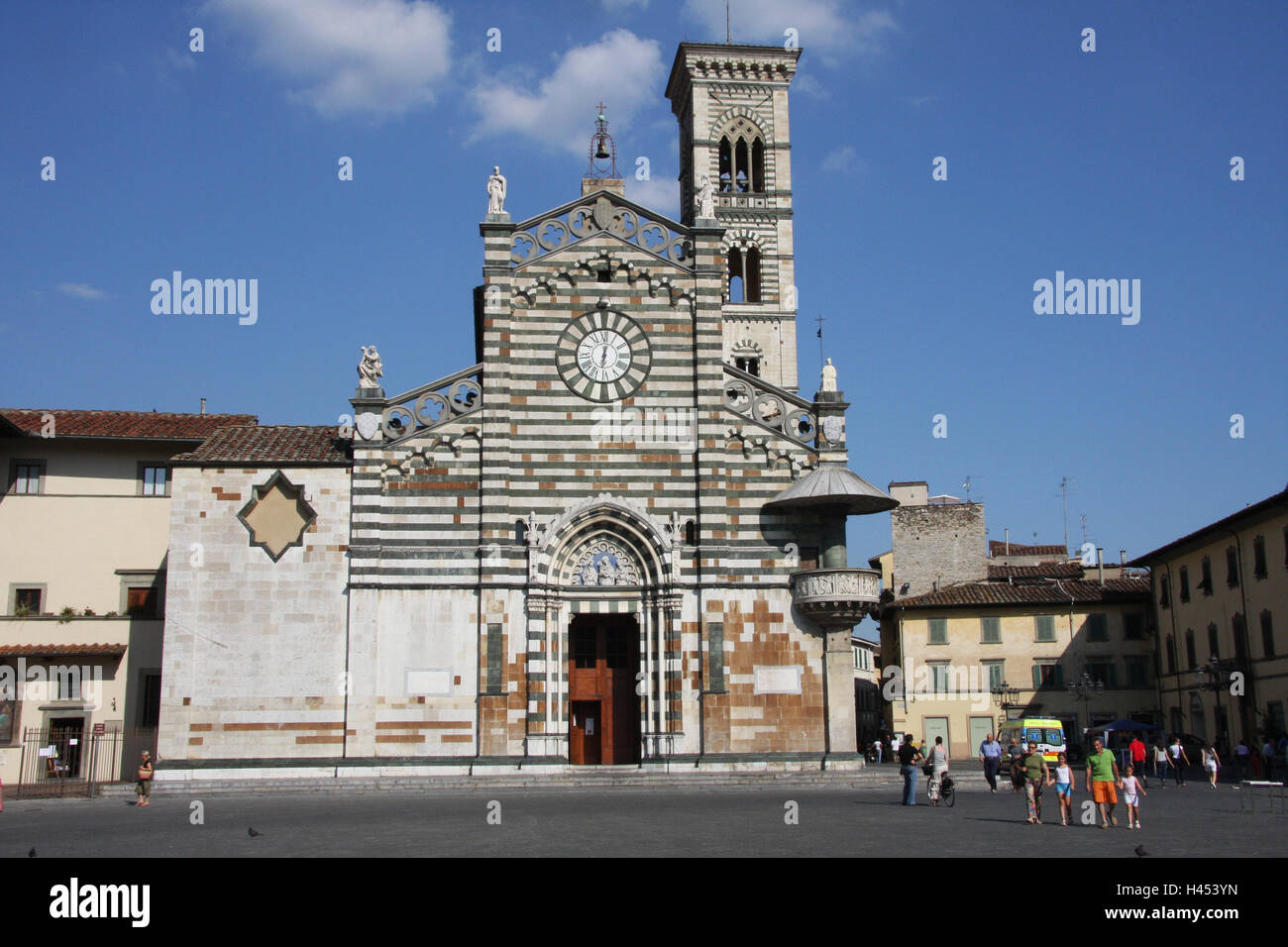L'Italia, Toscana, Prato Piazza del Duomo, la cattedrale di San Stefano ...