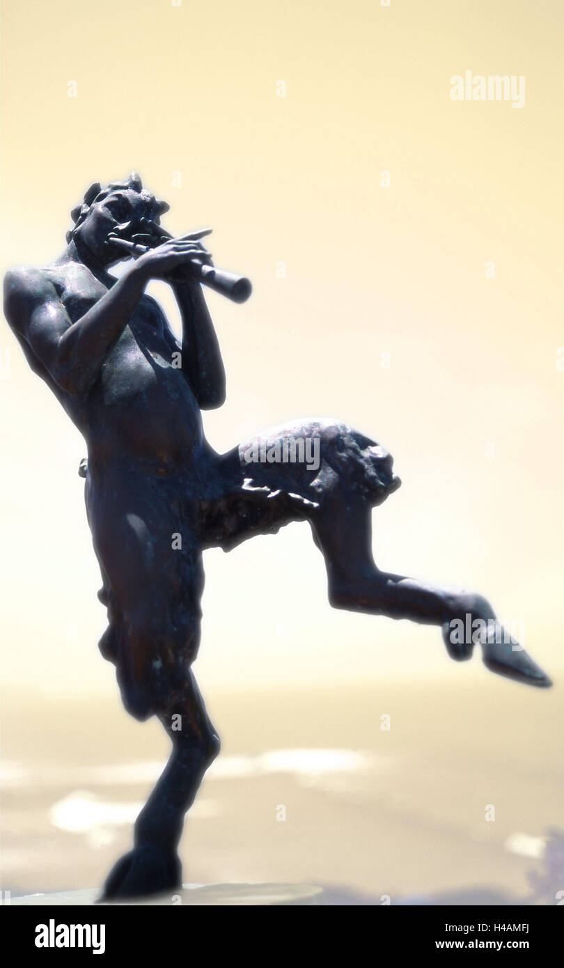 Pan, metallo figura, [M], figura, scultura, statua, metallo, mitologia ...