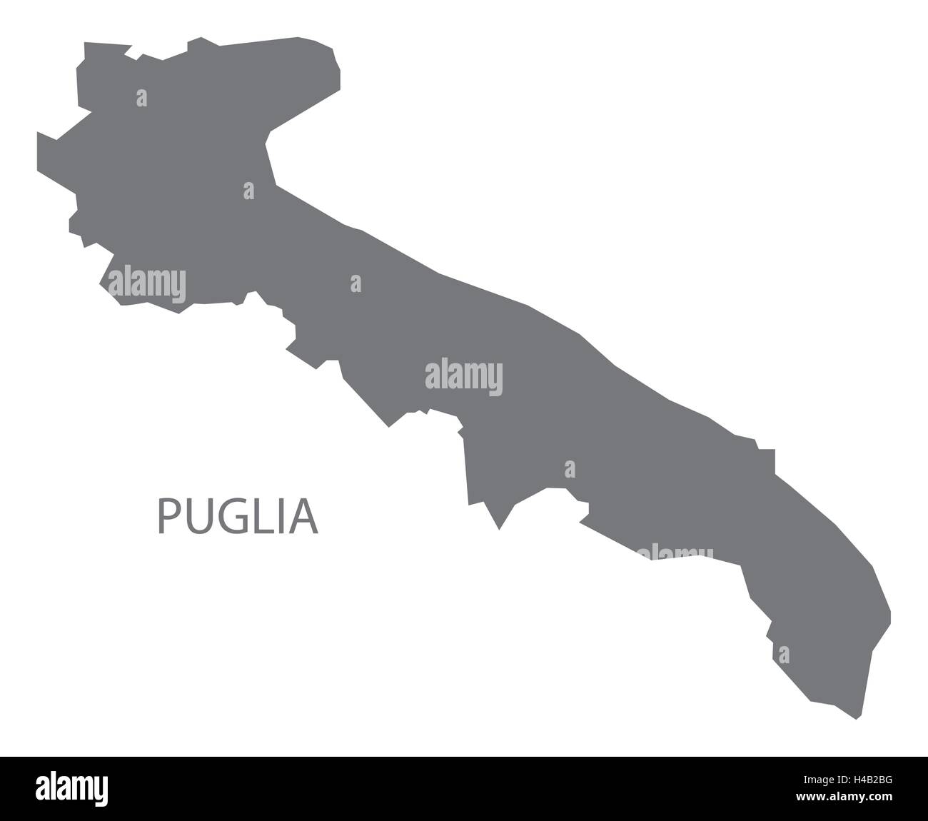 Mappa della regione puglia Immagini Vettoriali Stock - Alamy